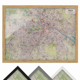 Bild mit Rahmen Vintage Stadtplan Berlin