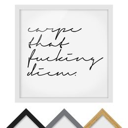 Bild mit Rahmen Carpe Diem Kalligrafie