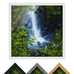 Bild mit Rahmen Blick zum Wasserfall