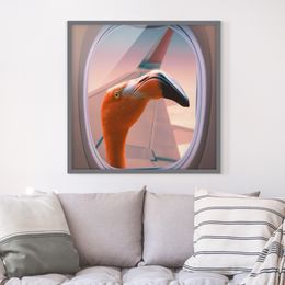 Bild mit Rahmen Sitzplatz am Fenster
