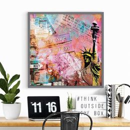Bild mit Rahmen Sixth Avenue New York Collage