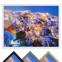 Bild mit Rahmen Santorini at night