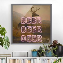 Bild mit Rahmen Beer Beer Deer