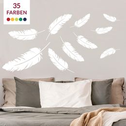 Wandtattoo Feder 10-teilig Federn