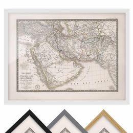 Bild mit Rahmen Vintage Karte im Orient