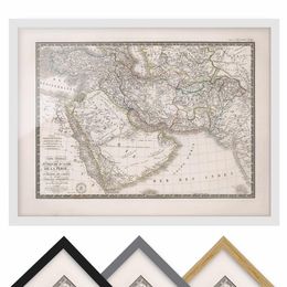 Bild mit Rahmen Vintage Karte im Orient