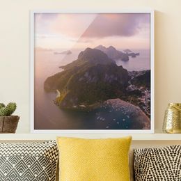 Bild mit Rahmen Atmosph&auml;rische K&uuml;stenlandschaft