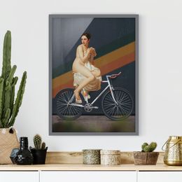Bild mit Rahmen Radfahren
