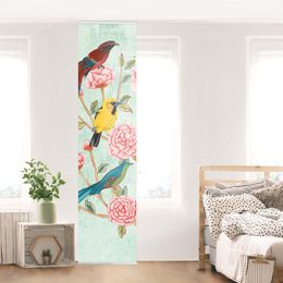 Schiebegardine Chinoiserie Collage in Mint