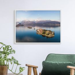 Bild mit Rahmen Insel Isola Bella in Italien