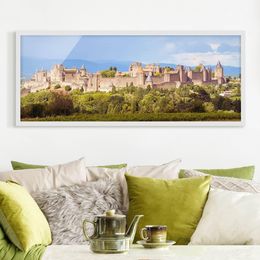 Bild mit Rahmen Burg im Gr&uuml;nen