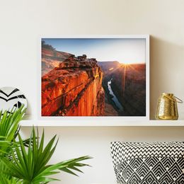 Bild mit Rahmen Sonne im Grand Canyon