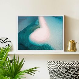 Bild mit Rahmen Sandbank im Ozean