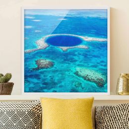 Bild mit Rahmen Leuchtturmriff von Belize