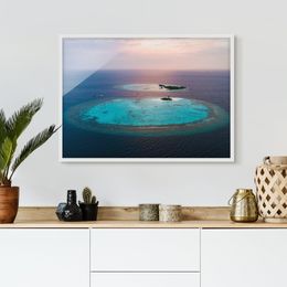 Bild mit Rahmen Paradies im Ozean