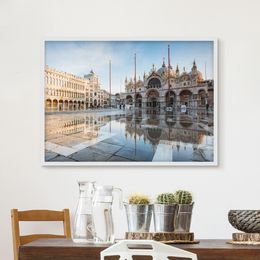 Bild mit Rahmen Markusplatz in Venedig
