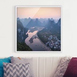 Bild mit Rahmen Stadt am Fluss