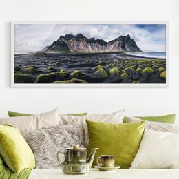 Bild mit Rahmen Berg am Meer