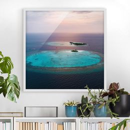 Bild mit Rahmen Paradies im Ozean