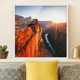 Bild mit Rahmen Sonne im Grand Canyon
