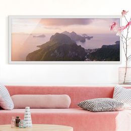Bild mit Rahmen Atmosph&auml;rische K&uuml;stenlandschaft