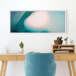 Bild mit Rahmen Sandbank im Ozean
