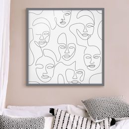 Bild mit Rahmen Line Art - Beauty Portraits