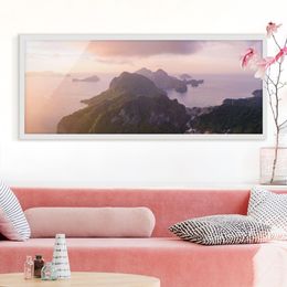 Bild mit Rahmen Atmosph&auml;rische K&uuml;stenlandschaft