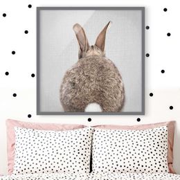 Bild mit Rahmen Hase von hinten
