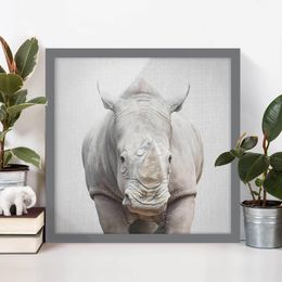 Bild mit Rahmen Nashorn Nora