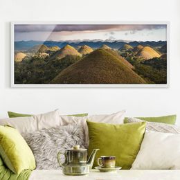 Bild mit Rahmen Schokoladenh&uuml;gel Landschaft