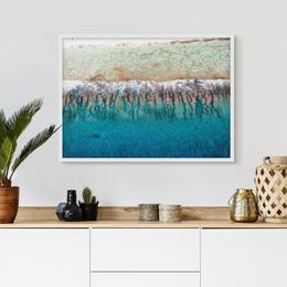 Bild mit Rahmen Welle am Strand