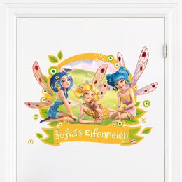 Bilderwelten Wandtattoo Spr&uuml;che modern selbstklebend Wandaufkleber - Mia and me - Elfen mit Wunschname - Fee Kinderzimmer Baby M&auml;dchen Jungen