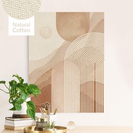 Leinwandbild Geometrische Formen - Regenbogenlandschaft