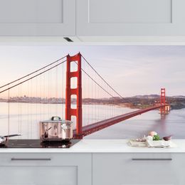 K&uuml;chenr&uuml;ckwand Architektur & Skyline Golden Gate Bridge in San Francisco