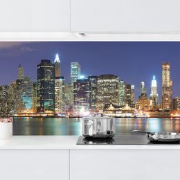 K&uuml;chenr&uuml;ckwand Architektur & Skyline Manhattan in New York City