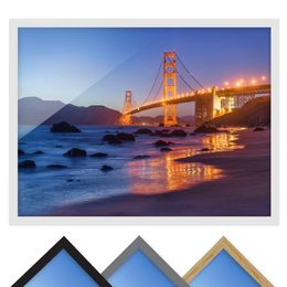 Bild mit Rahmen Golden Gate Bridge am Abend