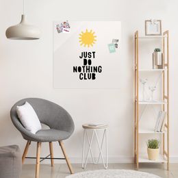 Glasbild Do Nothing Club Gelb