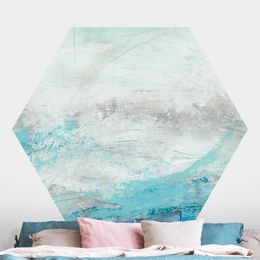 Hexagon Fototapete selbstklebend Eismeer I
