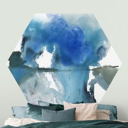 Hexagon Fototapete selbstklebend Gletscherschmelze I