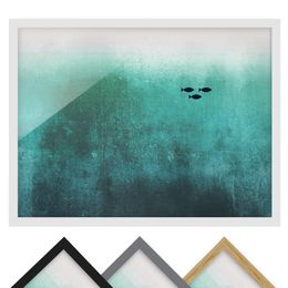 Bild mit Rahmen Fische in der Tiefsee