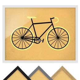Bild mit Rahmen Fahrrad in Gelb