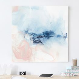Leinwandbild Abstrakt Indigo & Rouge III
