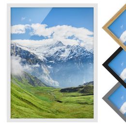 Bild mit Rahmen Schweizer Alpenpanorama