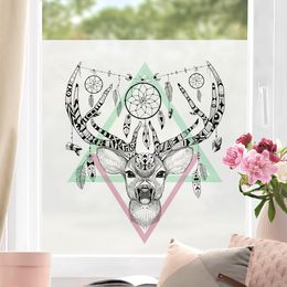 Fensterfolie Boho Rentier mit Traumf&auml;nger