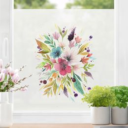 Fensterfolie Esther Meinl - Aquarell Bouquet im Fr&uuml;hling