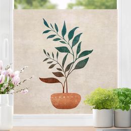 Fensterfolie Boho Bl&auml;tter In Vase II