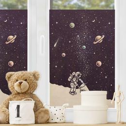 Bilderwelten Fensterfolie Himmel Illustration Sichtschutz beige - Kosmischer Staub - Himmel Wohnzimmer Schlafzimmer K&uuml;che