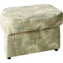 Polsterhocker DOMO collection "Bahia belastbar bis 140kg/ Sitz", gr&uuml;n, Hocker, B/H/T: 58cm x 42cm x 58cm, Luxus-Microfaser, Struktur (100% Polyester);Luxus-Microfaser (100% Polyester), mit Muster, Polsterhocker, passend zur "Bahia"-Serie, B:58cm H:42cm T:58cm