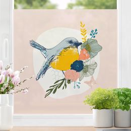 Fensterfolie Lisa Dolson - Vogel im Fr&uuml;hling